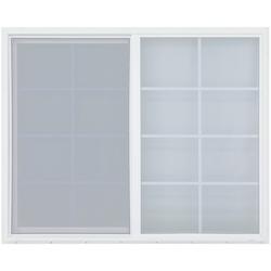 Performax™ 60"W x 48"H White Left Sliding Window with Nailing Flange ...