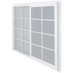 Performax™ 60"W x 48"H White Left Sliding Window with Nailing Flange ...
