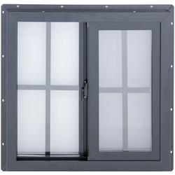 Performax™ 24"W x 24"H Black Left Sliding Window with Nailing Flange ...