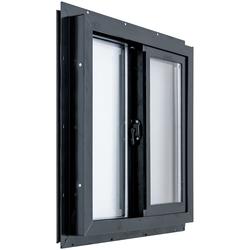 Performax™ 24"W x 24"H Black Left Sliding Window with Nailing Flange ...