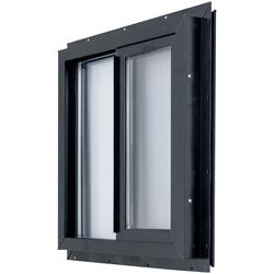 Performax™ 24"W x 24"H Black Left Sliding Window with Nailing Flange ...