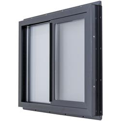 Performax™ 30"W x 24"H Black Left Sliding Window with Nailing Flange at ...