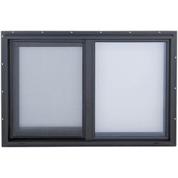 Performax™ 36"W x 24"H Black Left Sliding Window with Nailing Flange at ...