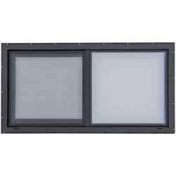 Performax™ 48"W x 24"H Black Left Sliding Window with Nailing Flange ...