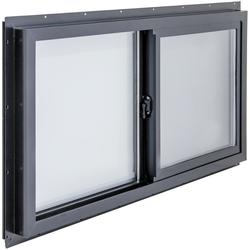 Performax™ 48"W x 24"H Black Left Sliding Window with Nailing Flange ...