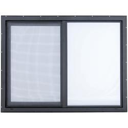 Performax™ 48"W x 36"H Black Left Sliding Window with Nailing Flange ...