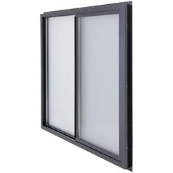 Performax™ 48"W x 48"H Black Left Sliding Window with Nailing Flange at ...
