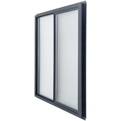 Performax™ 48"W x 60"H Black Left Sliding Window with Nailing Flange ...