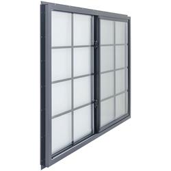 Performax™ 60"W x 48"H Black Left Sliding Window with Nailing Flange ...