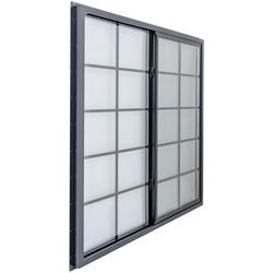 Performax™ 60"W x 60"H Black Left Sliding Window with Nailing Flange ...