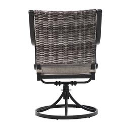 Backyard Creations® Vanderbuilt Black Swivel Rocker Dining Patio Chair ...