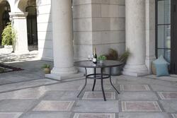 Backyard Creations® Harrison Brown Round Dining Patio Table 42" W x 42 ...