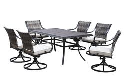 Backyard Creations® Vanderbuilt Black 7-Piece Dining Patio Set with ...