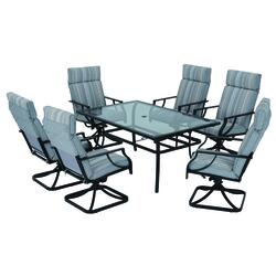 Backyard Creations® Mountain Creek Black 7-Piece Dining Patio Set with ...