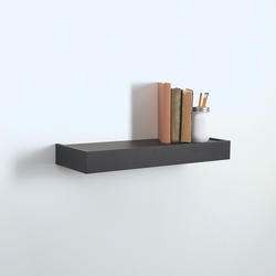 Designer's Image™ 23-5/8"W x 8-1/4"D Black Floating Shelf with Edge at ...