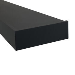 Designer's Image™ 23-5/8"W x 8-1/4"D Black Floating Shelf with Edge at ...