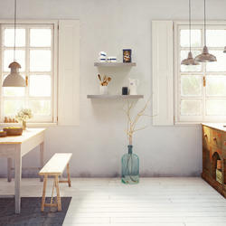 Designer's Image™ 23-5/8"W x 7-7/8"D Driftwood Floating Wall Shelf at ...