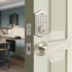 Tru-Bolt® Trinidad Satin Nickel New Classic Electronic Keypad Door ...