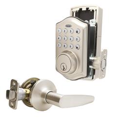 Tru-Bolt® Antilles Satin Nickel New Classic Electronic Keypad Door ...