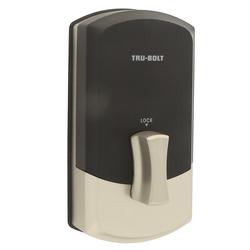 Tru-Bolt® Gemini Satin Nickel Biometric Electronic Keyless Entry Door ...