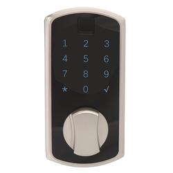 Tru-Bolt® Gemini Satin Nickel Biometric Electronic Keyless Entry Door ...