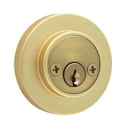 Tru-Bolt® Brushed Gold Double Cylinder Door Deadbolt at Menards®