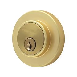 Tru-Bolt® Brushed Gold Double Cylinder Door Deadbolt at Menards®