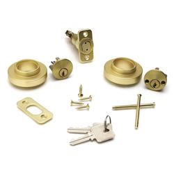 Tru-Bolt® Brushed Gold Double Cylinder Door Deadbolt at Menards®