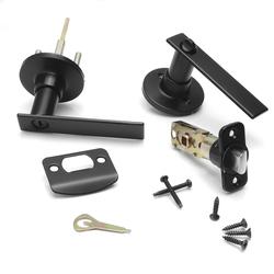 Tru-Bolt® Lowell Matte Black Privacy Door Lever at Menards®