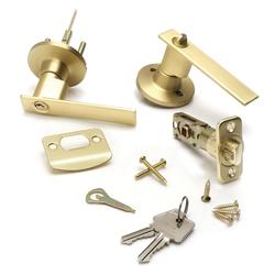 Tru-Bolt® Lowell Brushed Gold Entry Door Lever at Menards®
