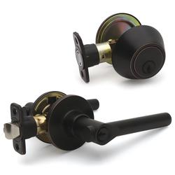 Tru-Bolt® Lansing Oil Rubbed Bronze Entry Door Lever and Door Deadbolt ...