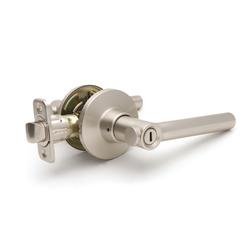 Tru-Bolt® Lansing Satin Nickel Privacy Door Lever at Menards®