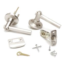 Tru-Bolt® Lansing Satin Nickel Privacy Door Lever at Menards®