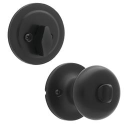 Tru-Bolt® Glendale Matte Black Entry Door Knob and Door Deadbolt at ...