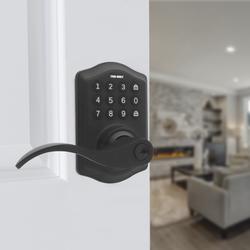 Tru-Bolt® New Classic Electronic Trinidad Lever with Keypad in Matte ...