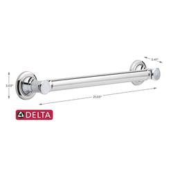 Delta® Transitional 18" x 1-1/4" Polished Chrome Grab Bar at Menards®