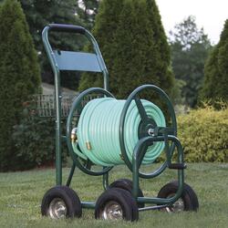 Liberty Garden 350 4 Wheel Industrial Garden Hose Reel Cart with Basket at Menards
