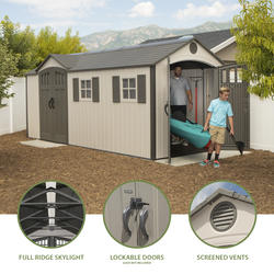 Lifetime 17.5 x 8 Steel Reinforced Resin Outdoor Storage Shed at Menards®