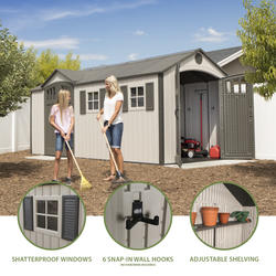 Lifetime 17.5 x 8 Steel Reinforced Resin Outdoor Storage Shed at Menards®