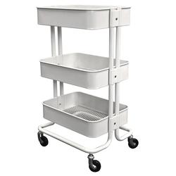 Designer's Image™ White 3-Tier Metal Utility Cart - 50 lb Capacity at ...