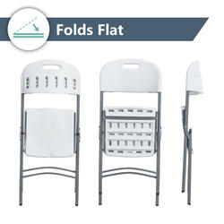 Peakform® White Resin Folding Chair - 400 lb Capacity at Menards®