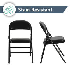 Peakform® Black Steel and Vinyl Folding Chair - 250 lb Capacity at Menards®