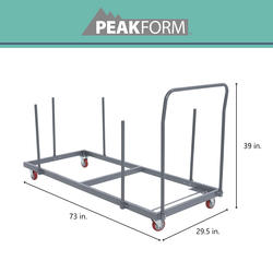 Peakform® 6' Gray Folding Banquet Table Cart at Menards®
