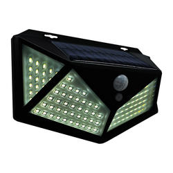 RuggedWare Solar-Powered Motion Sensing LED Black Outdoor Decorative ...