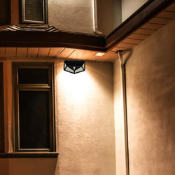 RuggedWare Solar-Powered Motion Sensing LED Black Outdoor Decorative ...