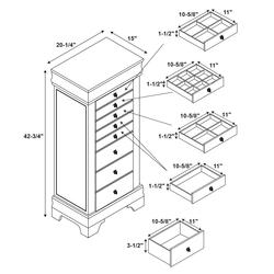Powell® Cherry Helen Wood Jewelry Armoire at Menards®
