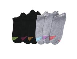 Hanes® Ultimate Ladies' No Show Black/Gray 5-9 Socks - 6 Pairs at Menards®