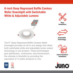 Juno 6" Wafer-Thin LED Recessed Downlight at Menards®