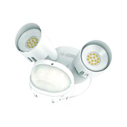Lithonia Lighting® White LED Dual-Head Motion Sensor Outdoor Security ...
