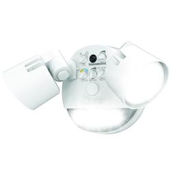 Lithonia Lighting® White LED Dual Head Motion Sensor Outdoor Security ...